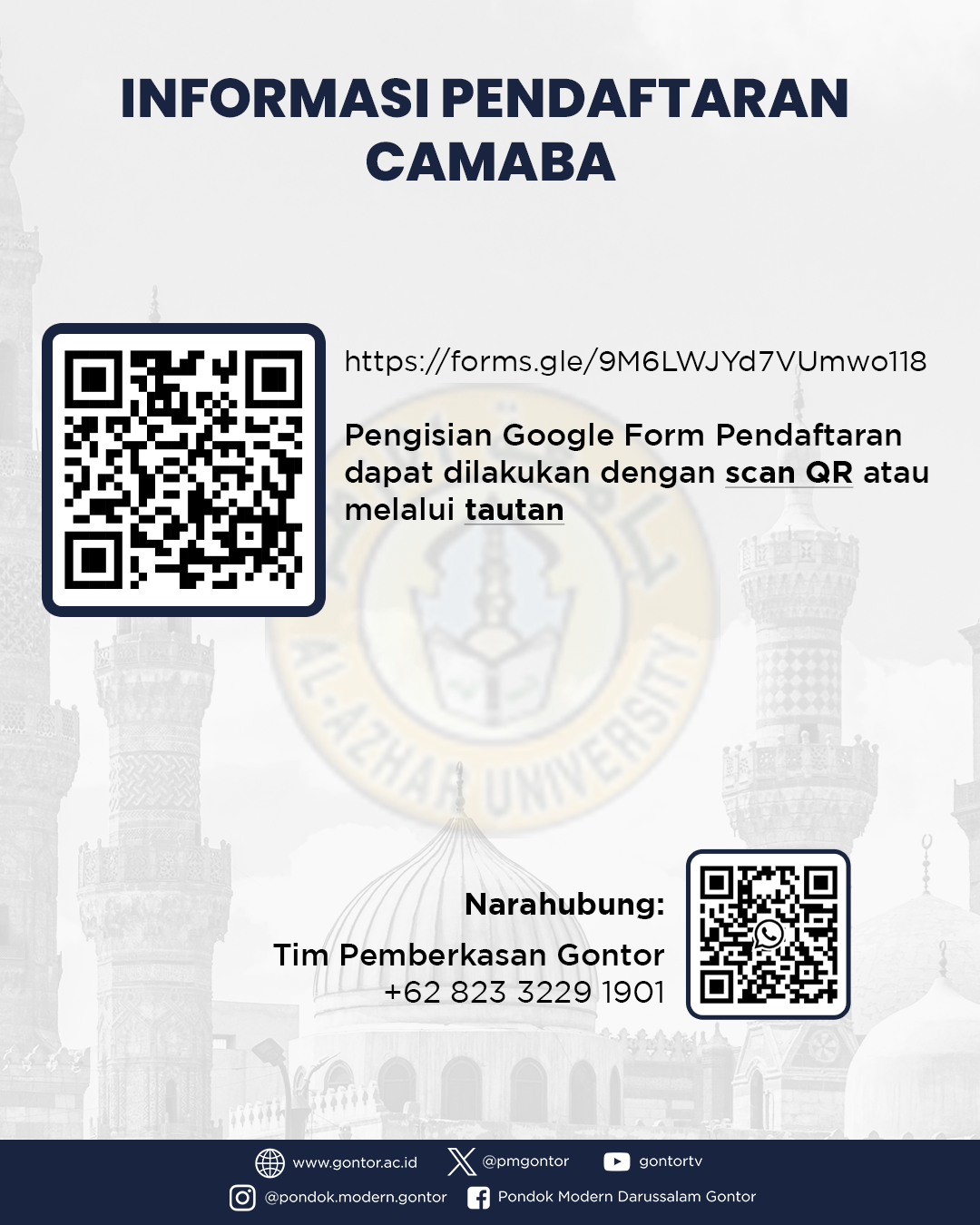 Pendaftaran CAMABA Universitas Al-Azhar Jalur Mandiri PMDG